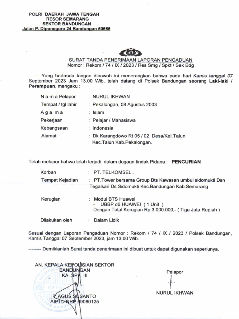 STPL - Sidomukti Bawen | PDF