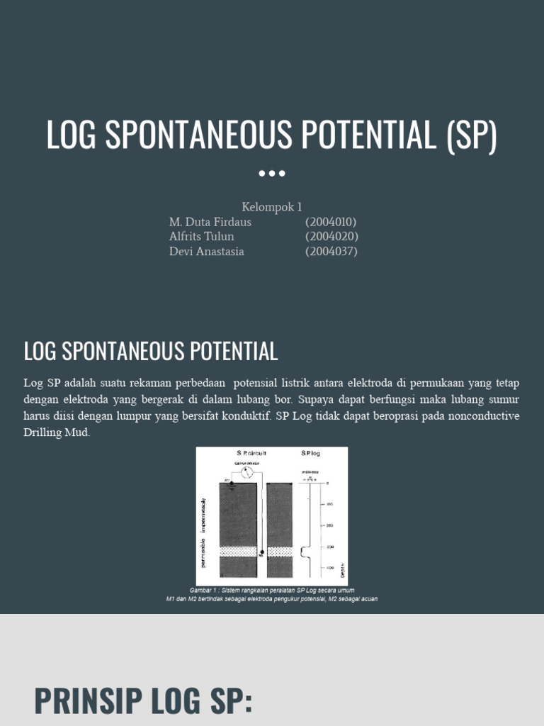 Log Spontaneous Potential (SP) - Kel 1 | PDF | Sains & Matematika