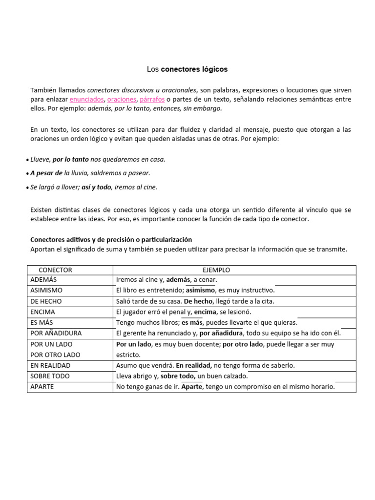 Los Conectores | PDF