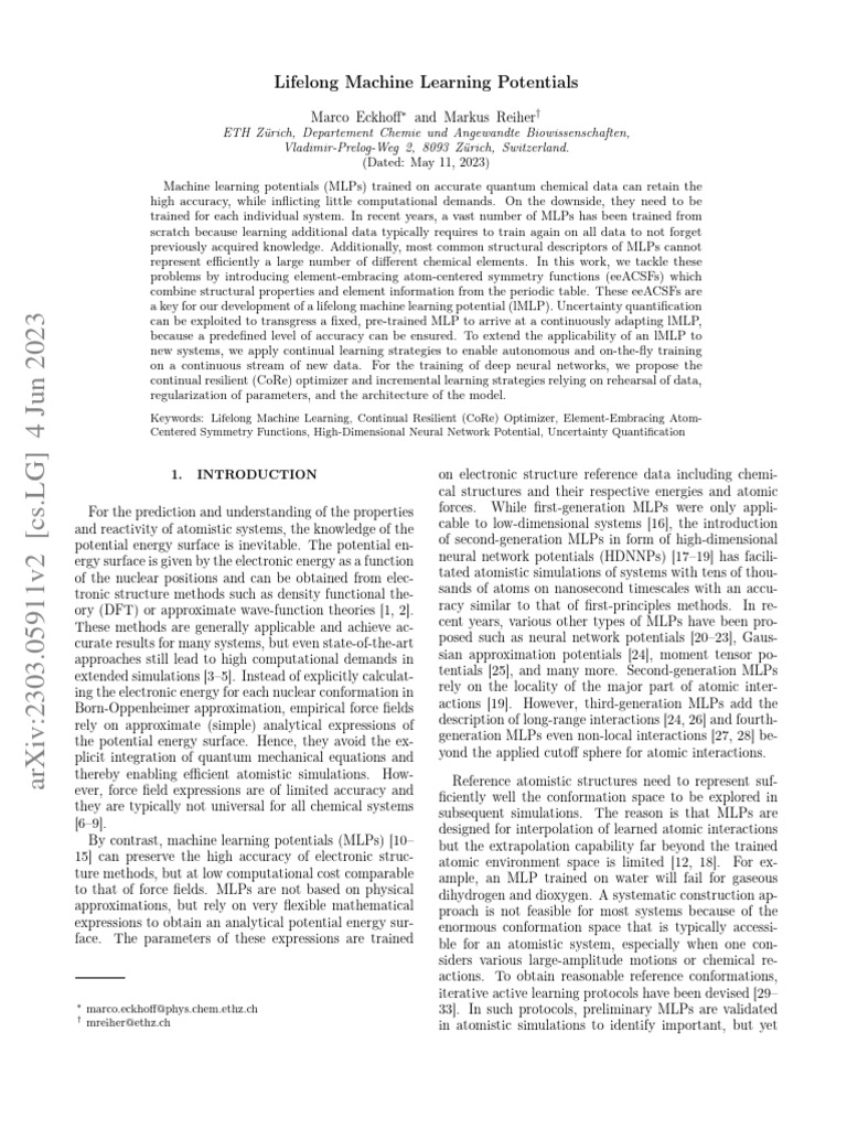 2023-Arxiv-Lifelong Machine Learning Potentials | PDF