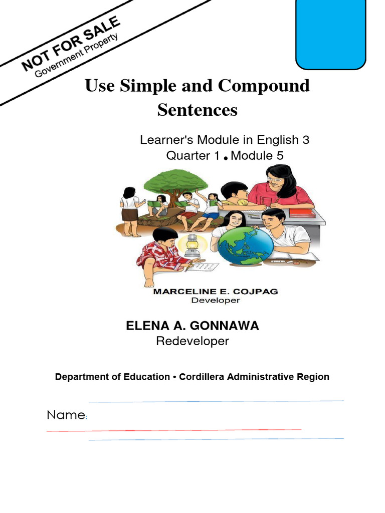 Eng3 Q1mod5 Use Simple and Compound Sentence Elena A. Gonnawa Bgo PDF | PDF