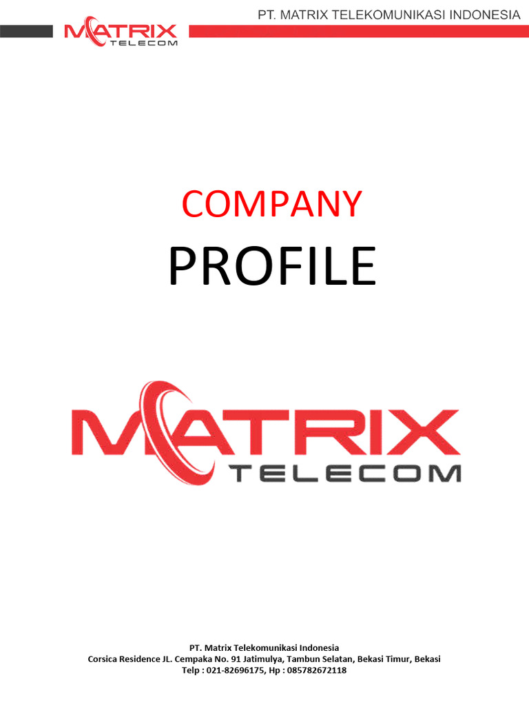 Company Profile PT Matrix Telekomunikasi Indonesia | PDF