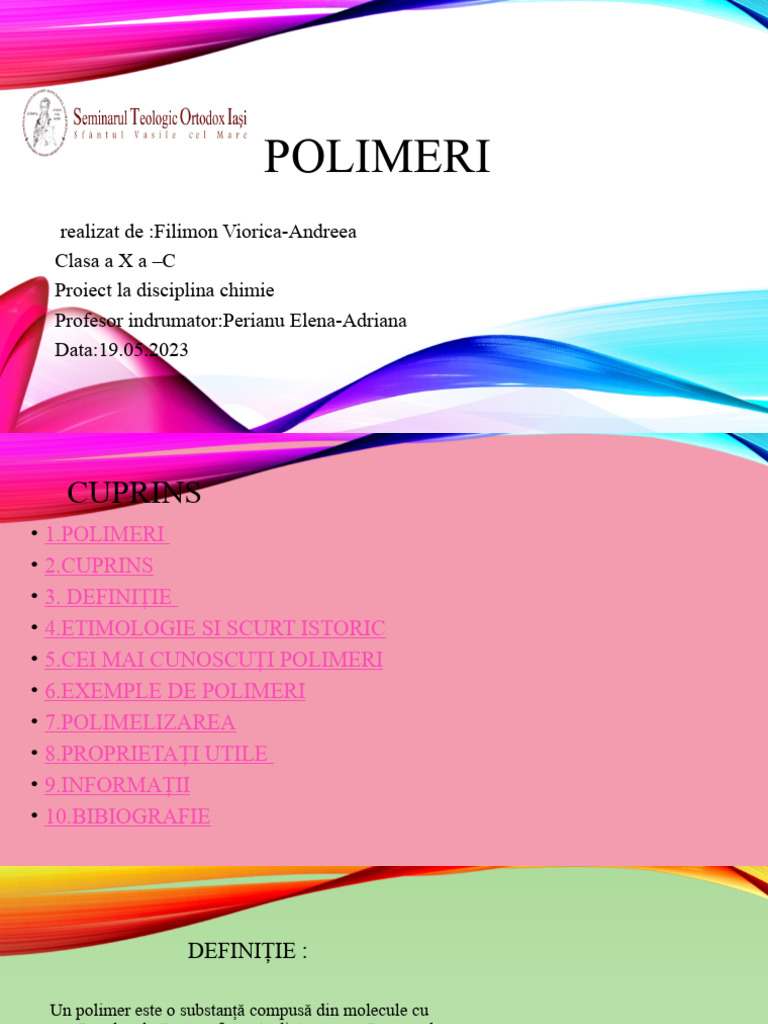 Polimeri Chimie | PDF