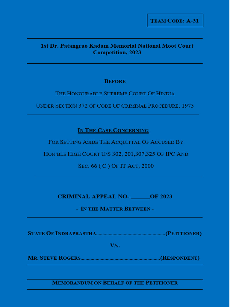 Memorial (Petitioner) | PDF