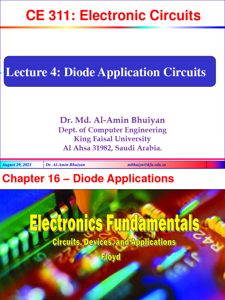 Lecture 4 Diode Applications | PDF