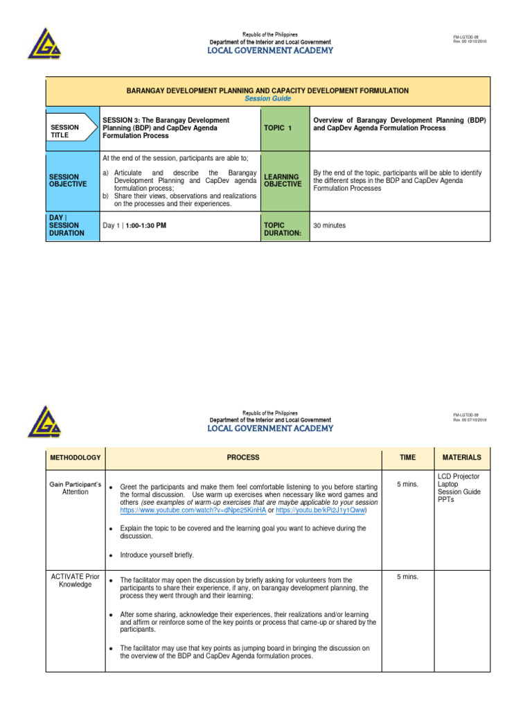 Sessions 2 BDP Session Guide | PDF