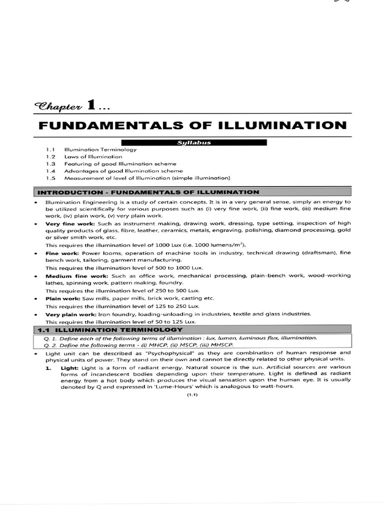 Chapter 1 Fundamental of Illumination | PDF