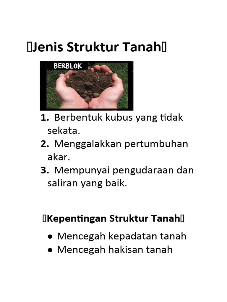 Jenis Struktur Tanah (Pertanian) | PDF