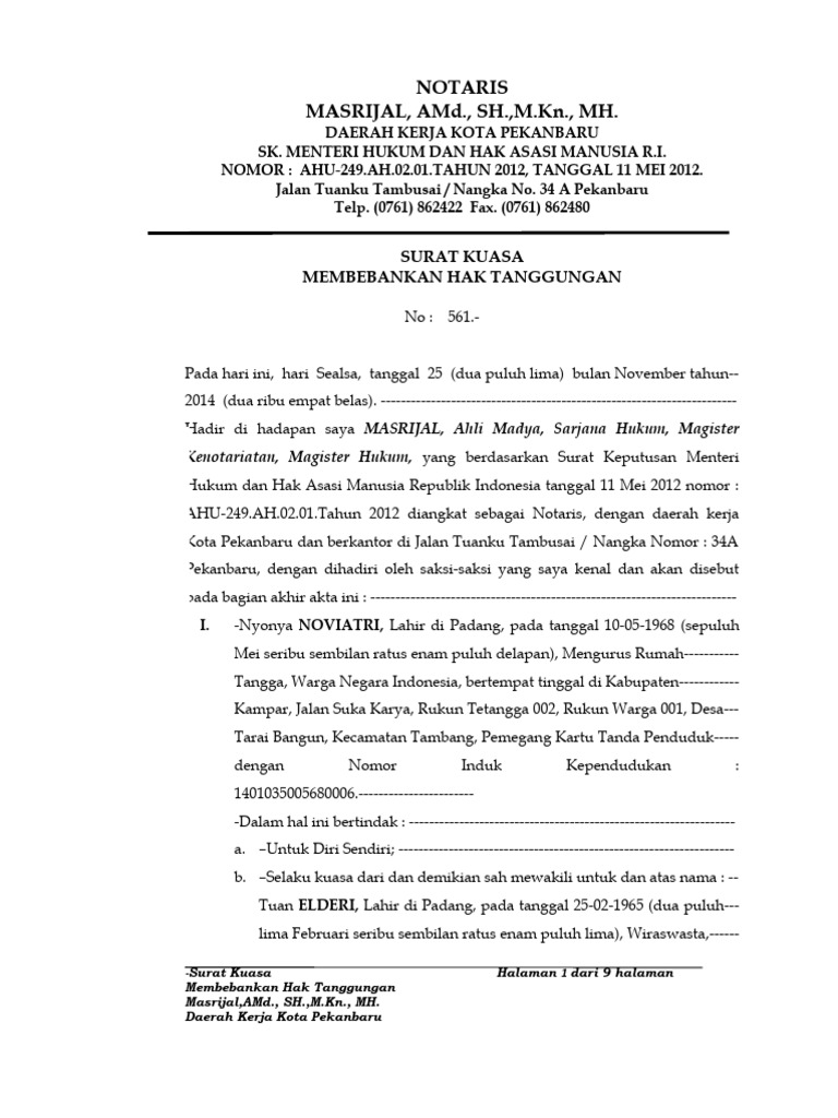 SKMHT-sertipikat An - NOVIATRI-1 | PDF