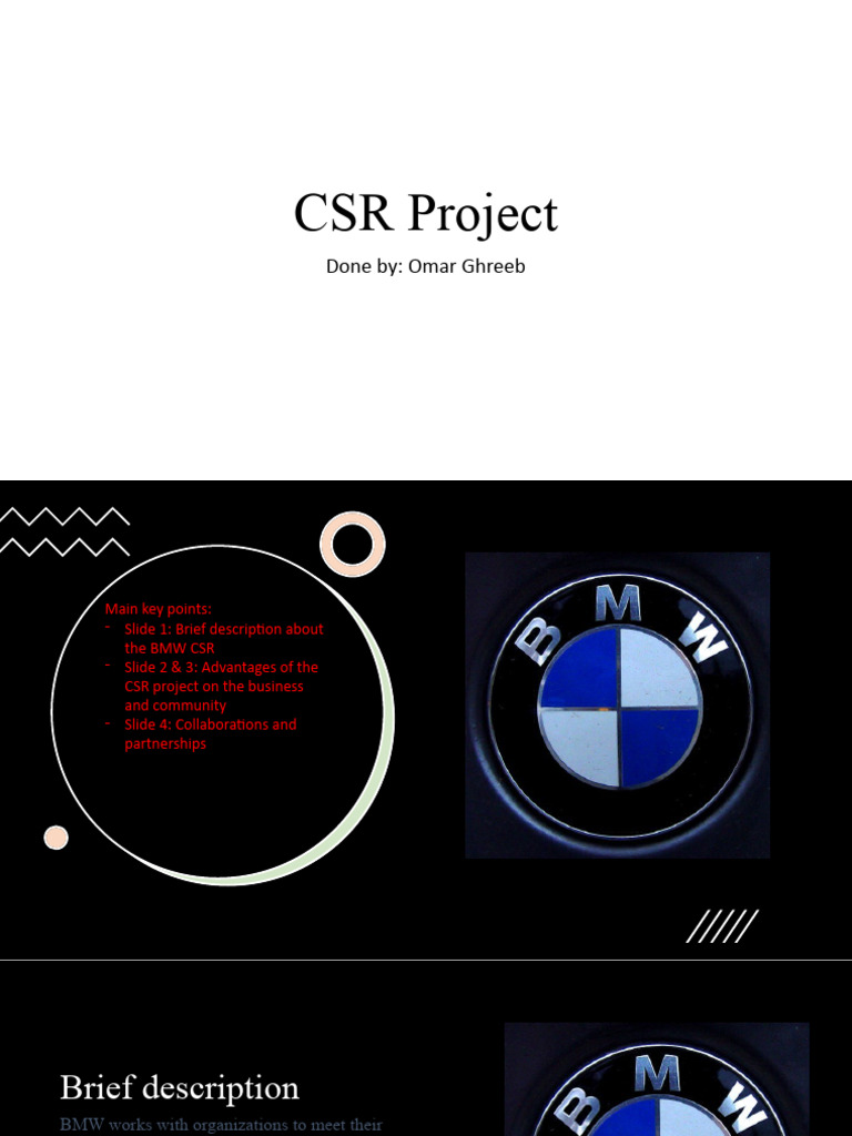 CSR Project: Done By: Omar Ghreeb | PDF