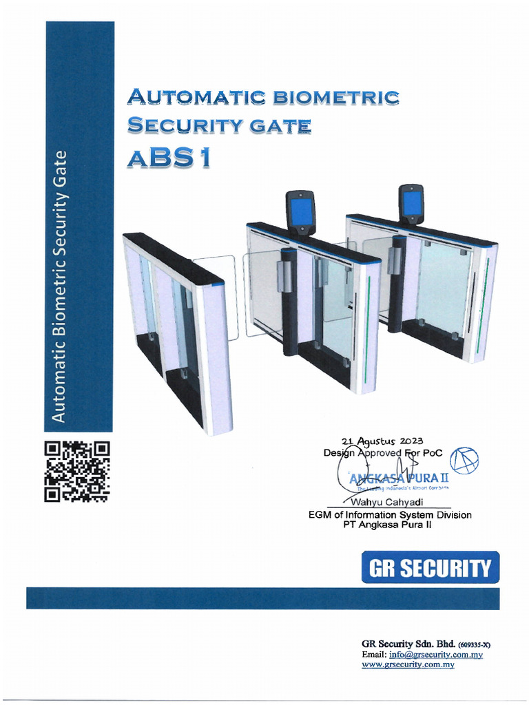 Automatic Biometric Security Gate ABS 1 - Dokumen Design Approved For ...