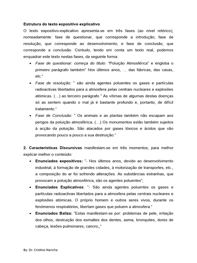 Estrutura Do Texto Expositivo Explicativo | PDF Estrutura Do Texto Expositivo Explicativo | PDF