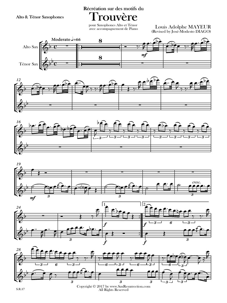 Trouvere Alto y Tenor | PDF