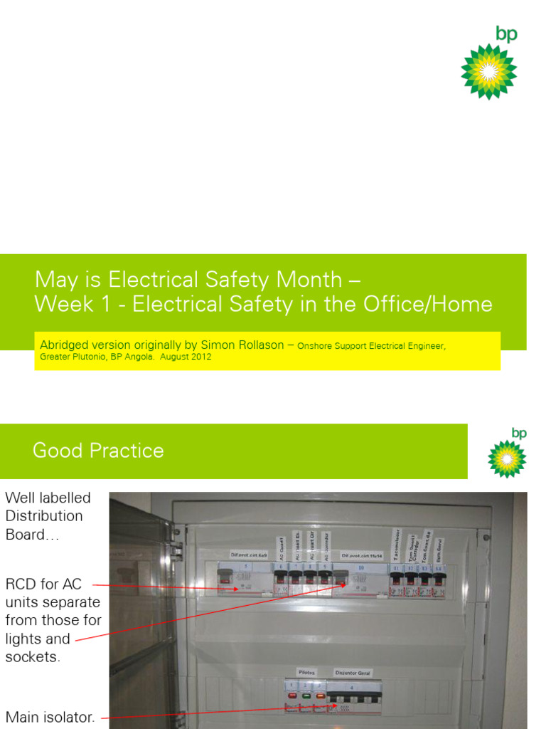 Electrical Safety Presentation | PDF | Ac Power Plugs And Sockets ...