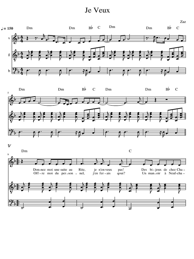 Je Veux Zaz | PDF