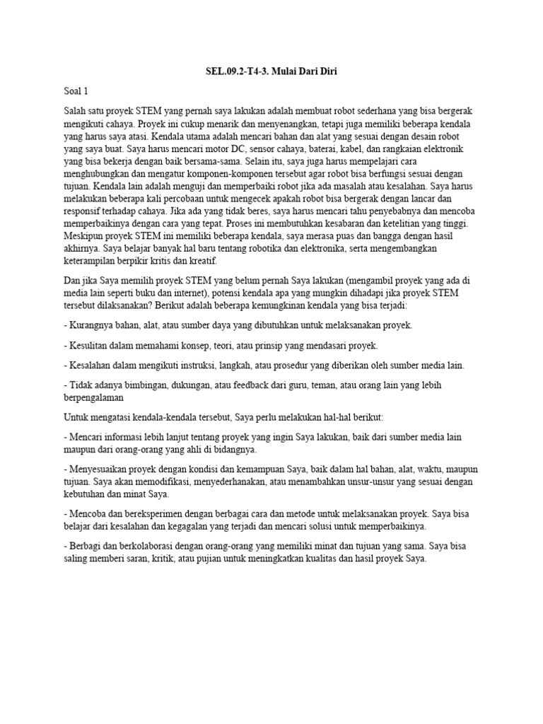 Kendala dan Solusi Proyek STEM | PDF