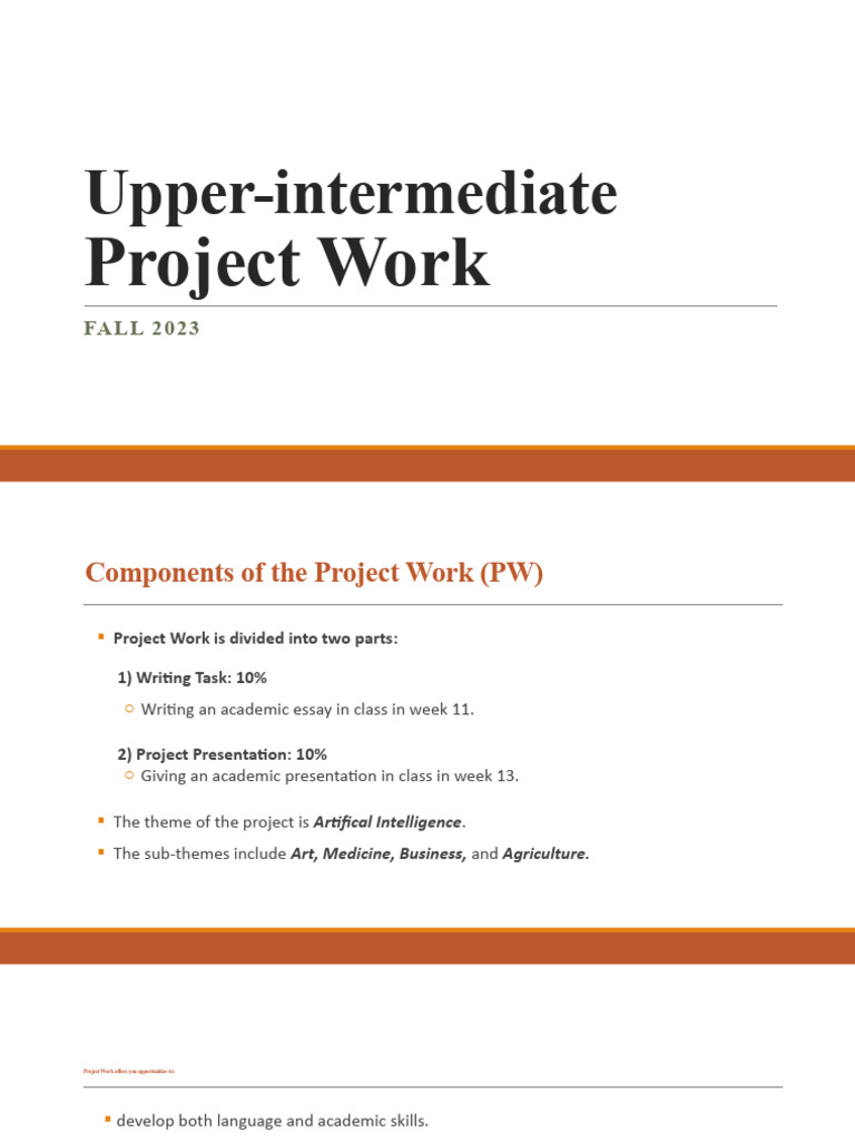 UI - Project Work Introduction - Fall 2023 | PDF