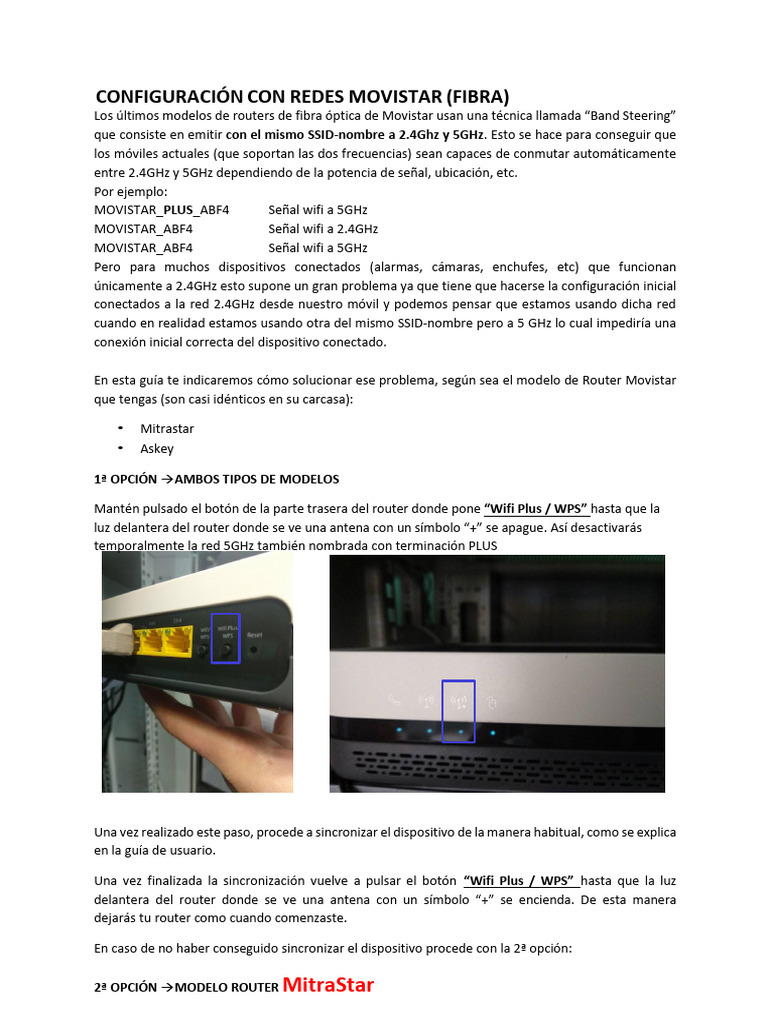 Configurar Redes Movistar Pdf Enrutador Computación Wifi