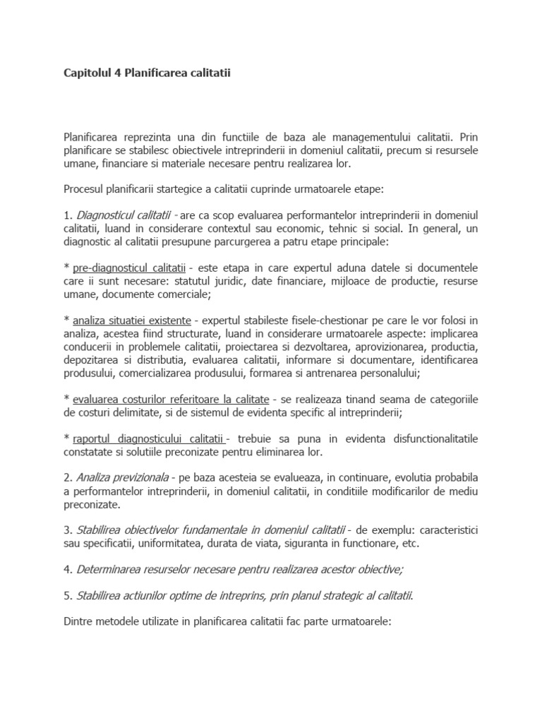 Managementul Calitatii 2 | PDF