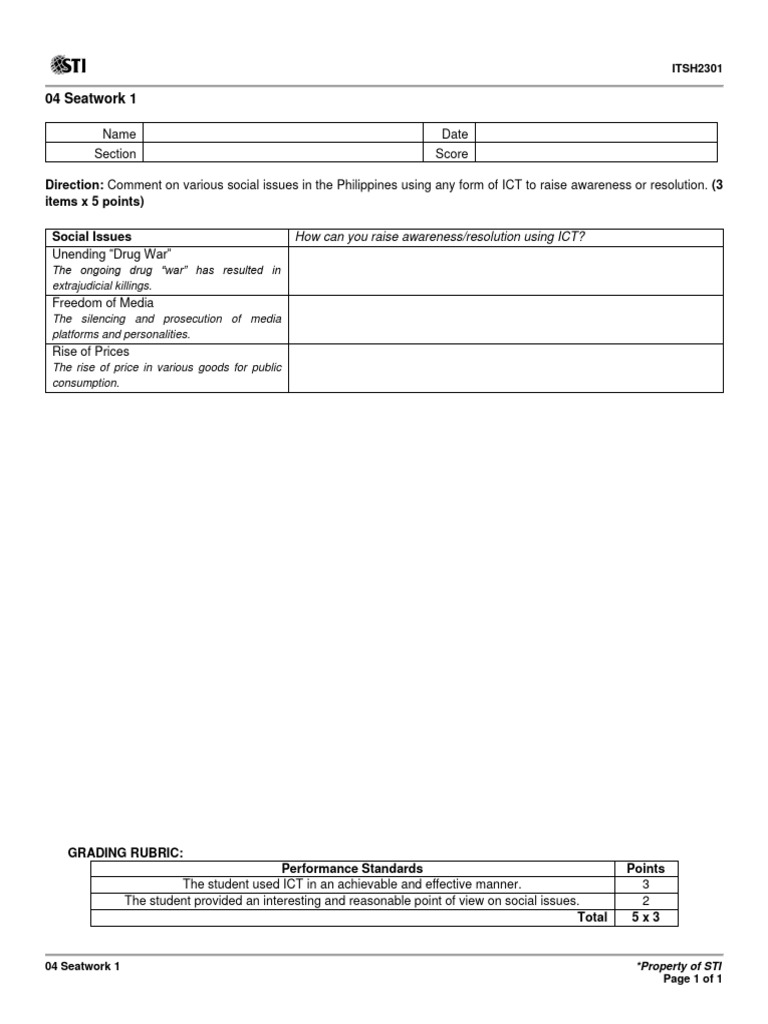 04 Seatwork 1 | PDF