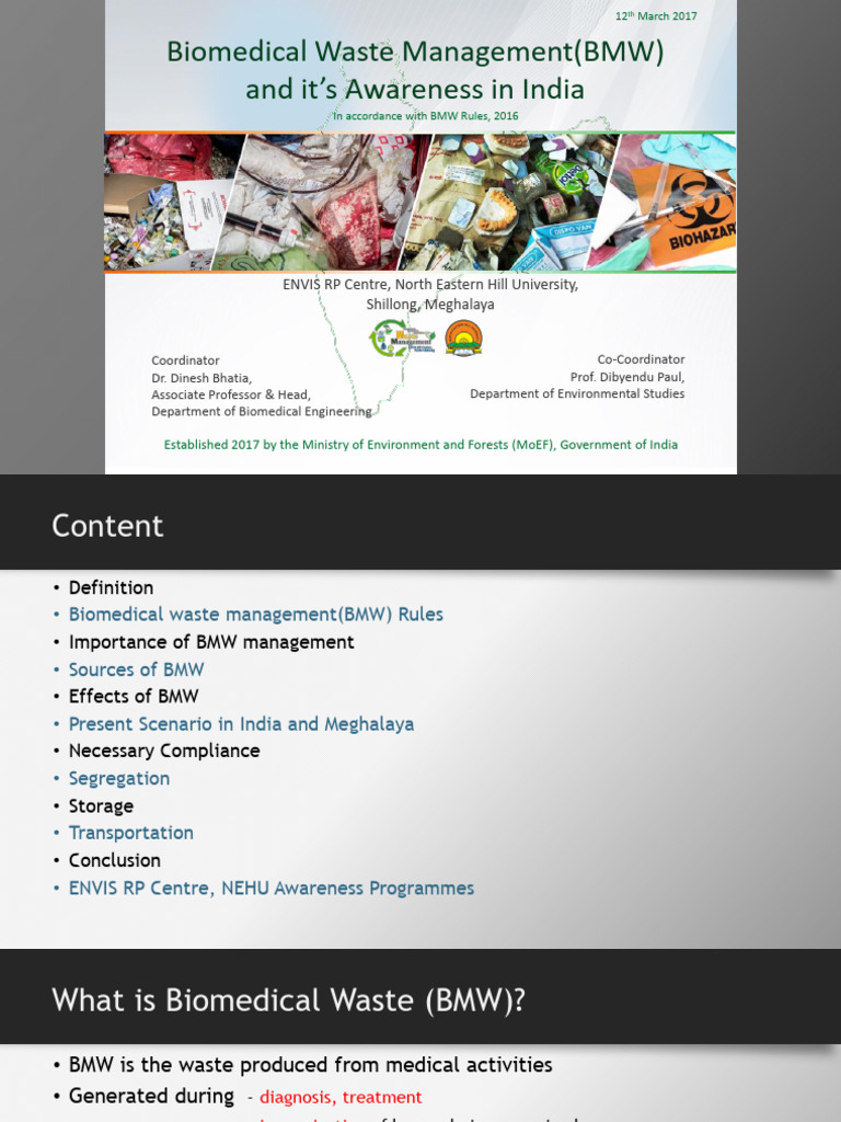 BMW Seminar Presentation | PDF | Waste | Waste Management