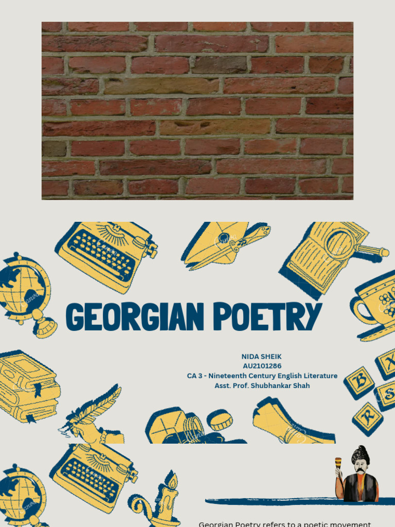 Georgian Poetry PPT by Nida Sheik | PDF