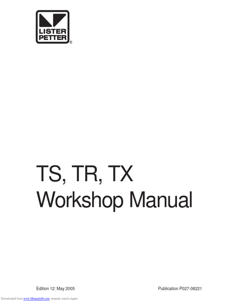 Lister TR2 Full Manual | PDF