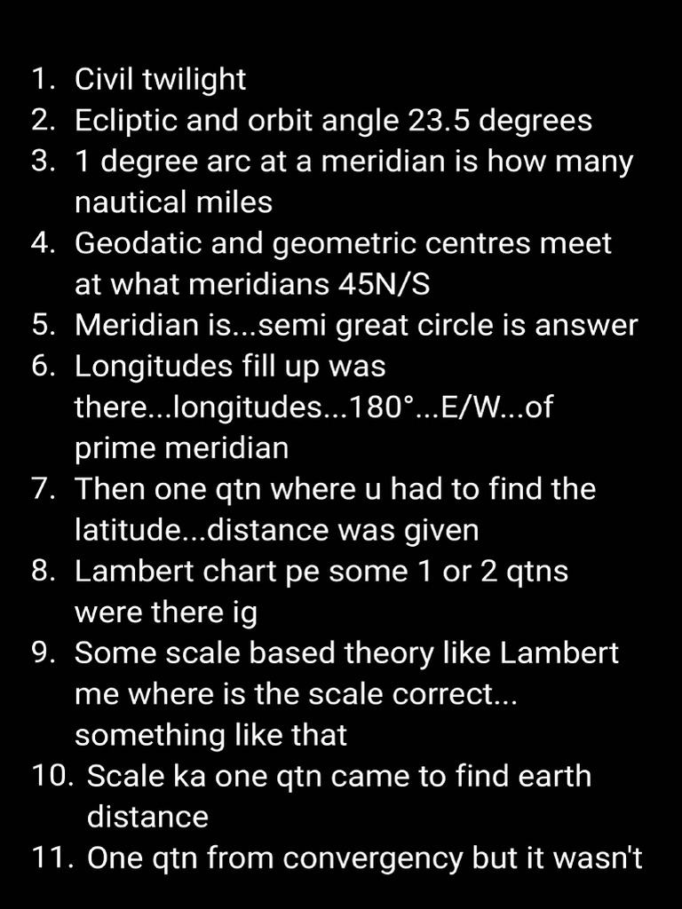 CPL Gen Nav Sept Regular Attempt 2023 | PDF