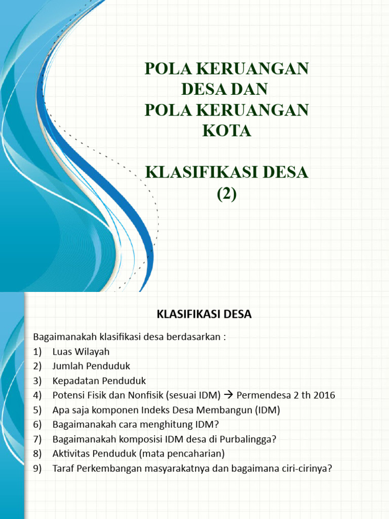 Pola Keruangan Desa Dan Kota 2-1 | PDF