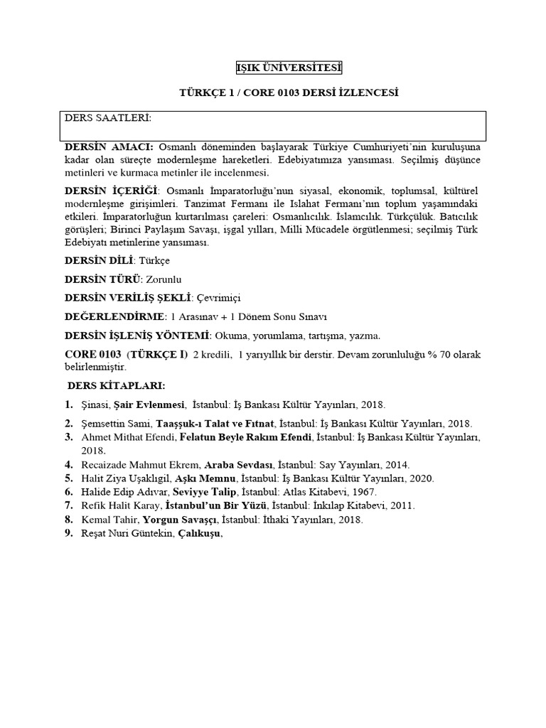 Core0103 İzlence | PDF