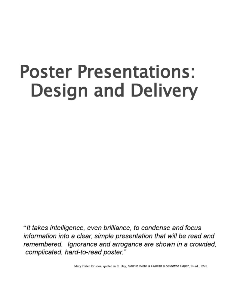 Effective Poster Presentations | PDF