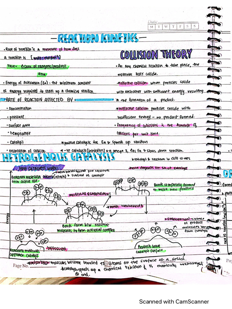 Reaction Kinetics Notes | PDF