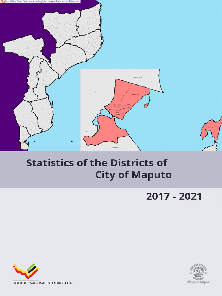 English - Estatisticas Dos Distritos Da Cidade de Maputo - 2017 - 2021.Pt | PDF