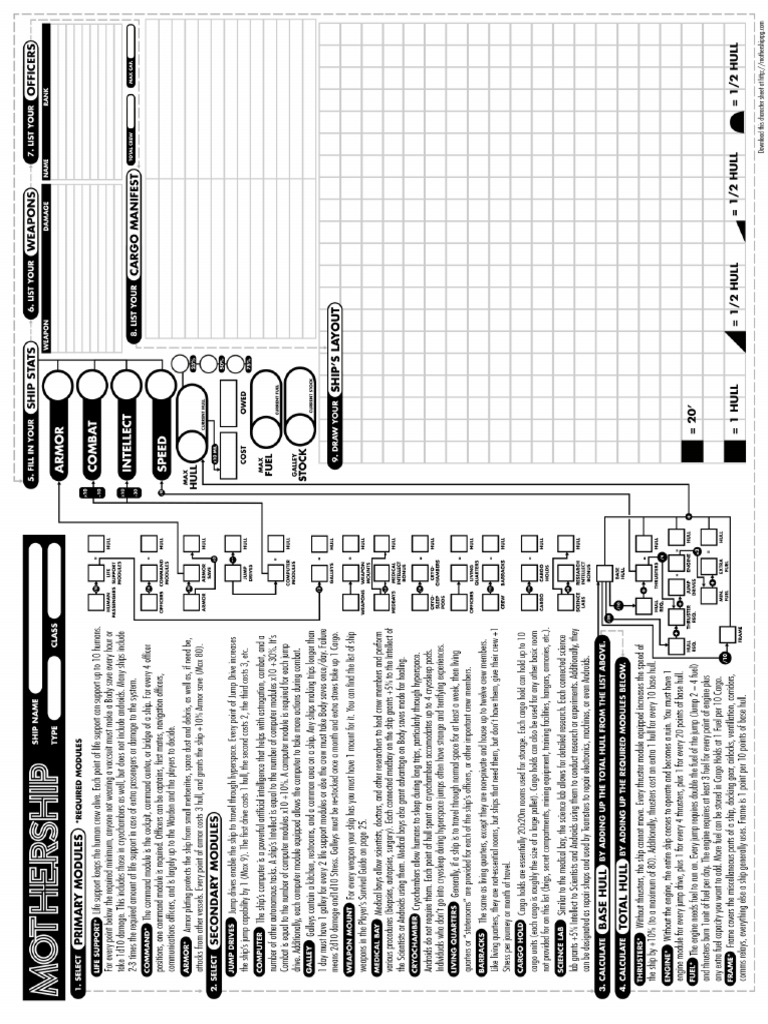 Print - Mothership-Ship-Sheet | PDF