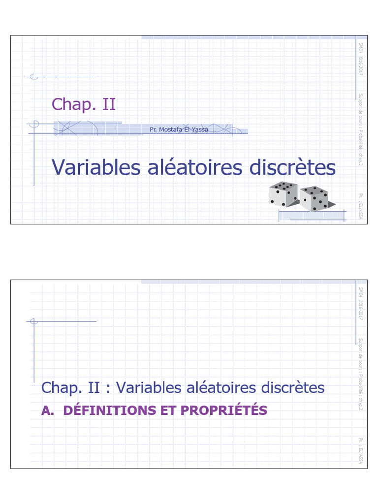Probabilités Et Statistiques CHP 2 | PDF