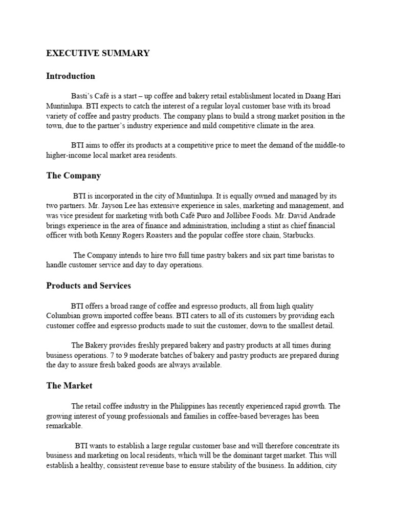 Executive Summary Format | PDF