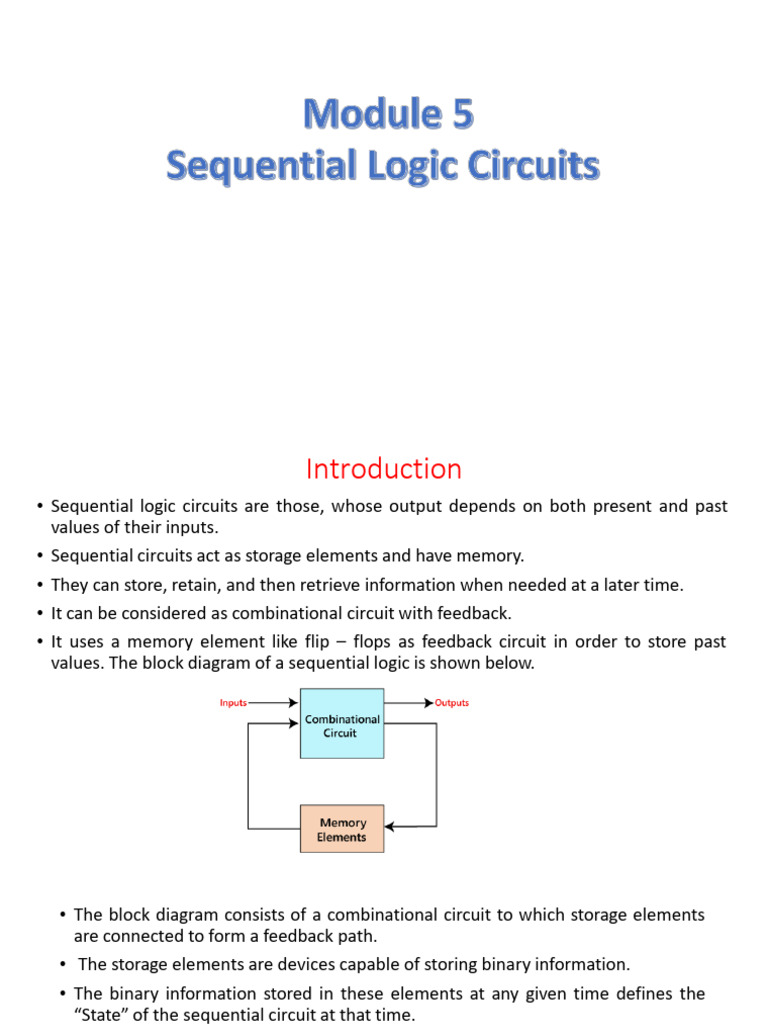 Sequential Logic Circuits Pdf 