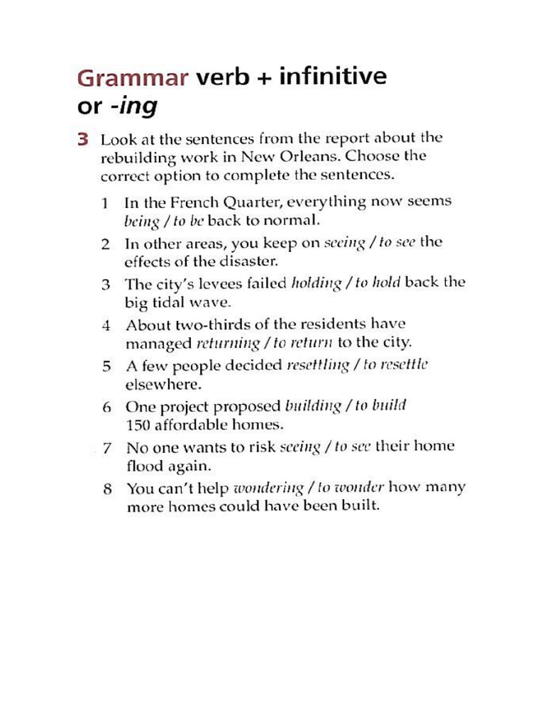 Grammar - Verb Pattern | PDF