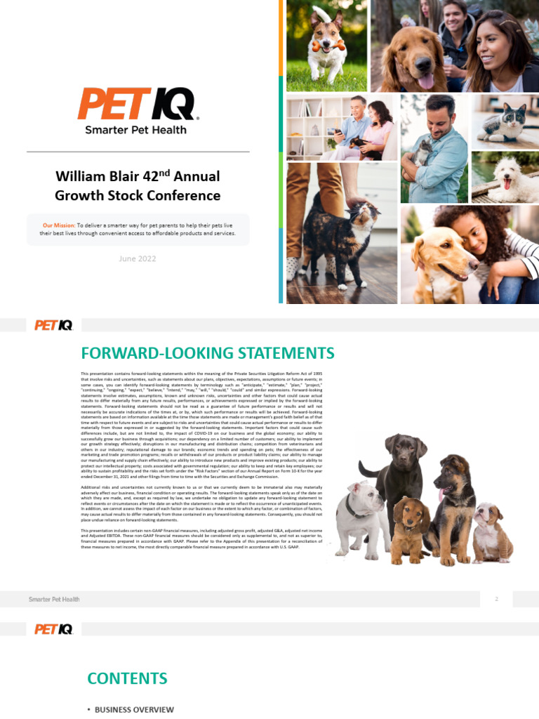 PetIQ William Blair Conference Presentation - Vfinal | PDF