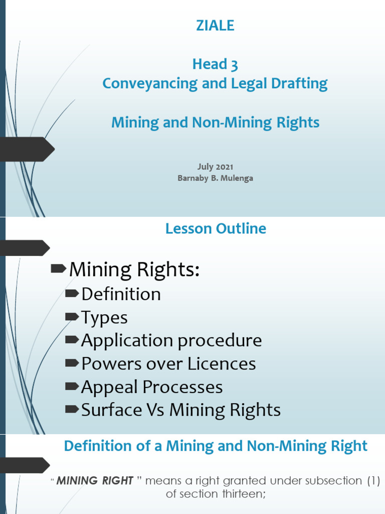 Mining Rghts | PDF | Mineral Rights | Mining