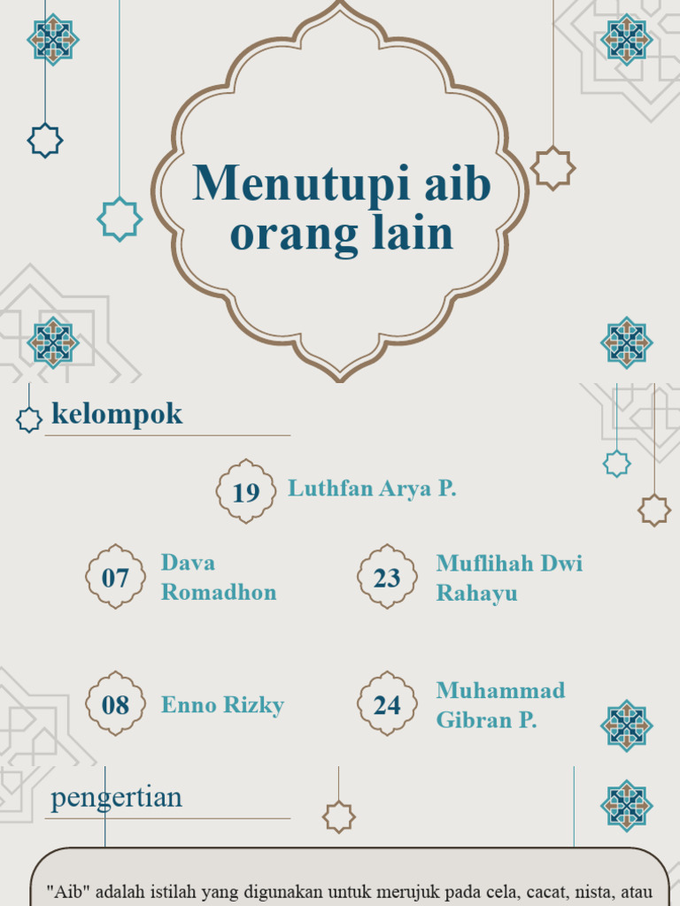 Menutupi Aib Orang Lain | PDF