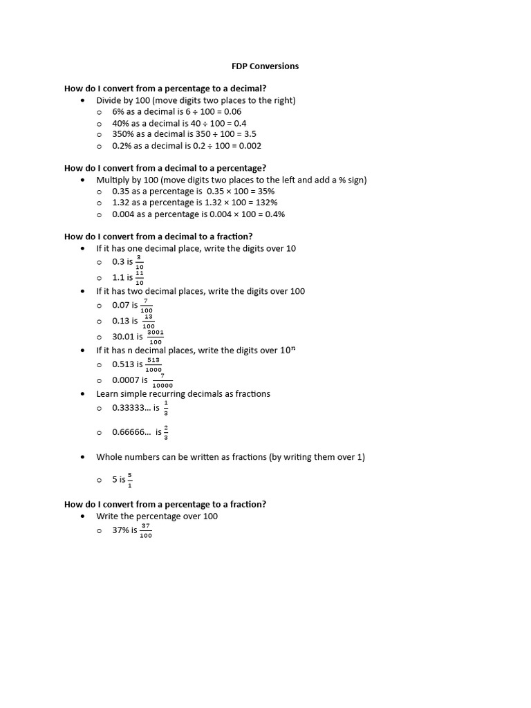 Conversion FDP (Lower Secondary) . | PDF