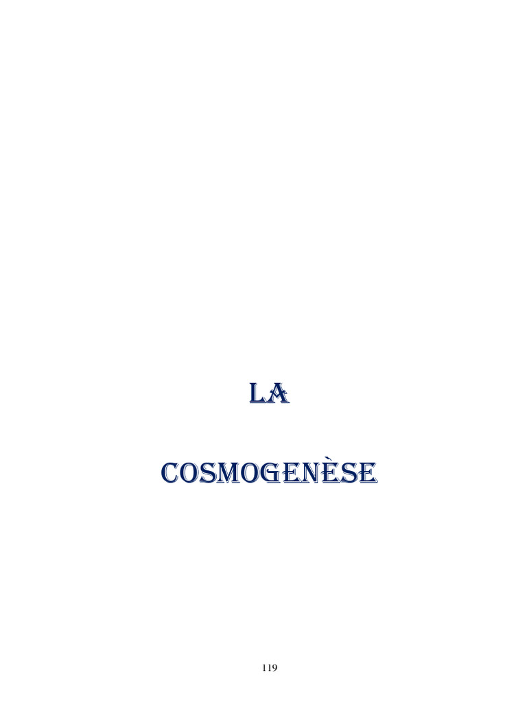 04 A Cosmogenèse | PDF