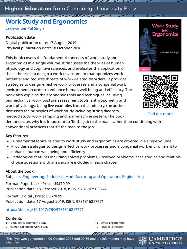 Work Study and Ergonomics | PDF