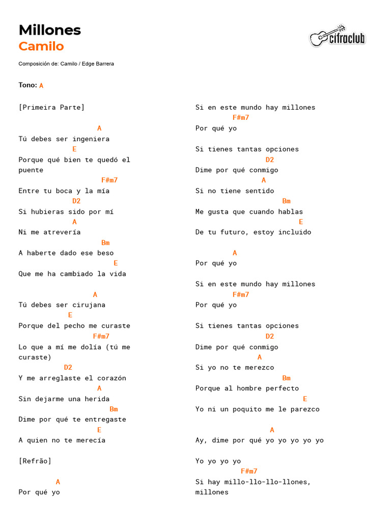 Camilo - Millones | PDF
