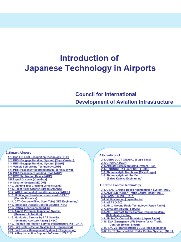 Introduction of Japanese Technology in Airports: Council For ...