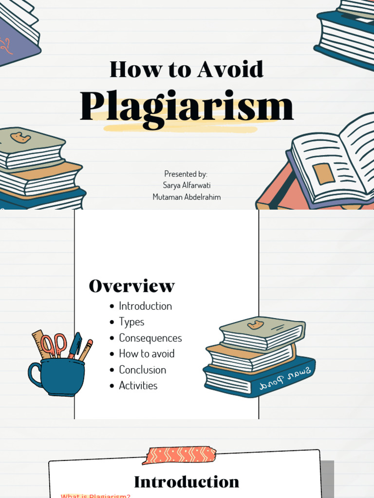 How To Avoid Plagiarism Presentation | PDF | Career & Growth | Business