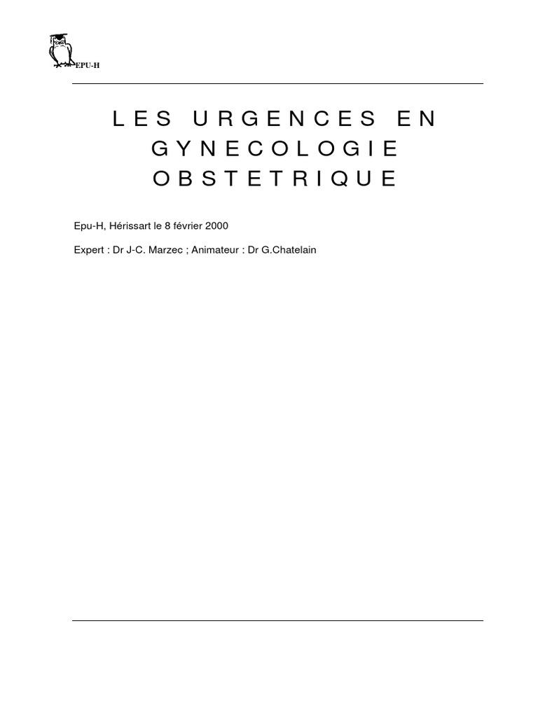 Urgences Gynécologiques | PDF