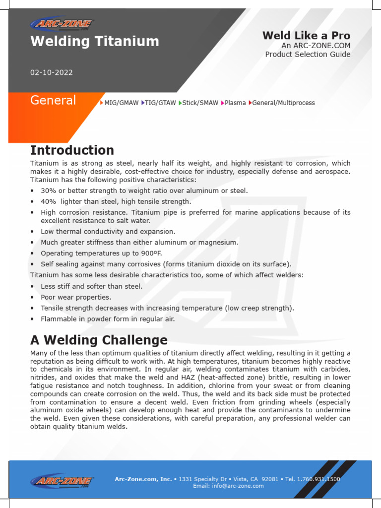 Welding Titanium | PDF