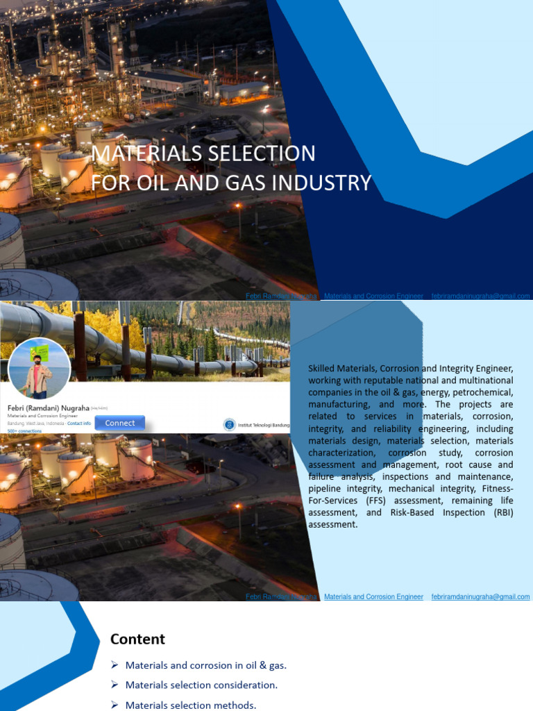 Material Selection O G Pdf Corrosion Laboratories